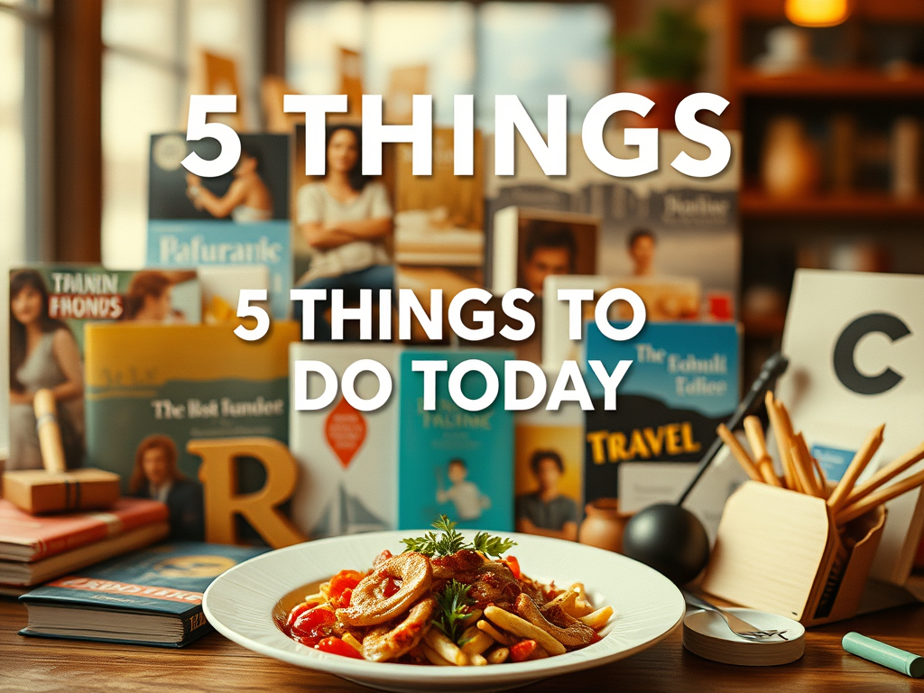 Feature on www.5thingstodotoday.com - 5 things to do today